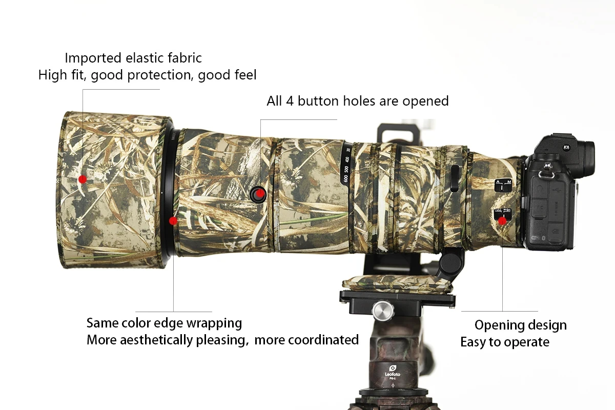 Fujing Camouflage Lens Coat For Nikon Z 180-600mm F/5.6-6.3 Vr ...