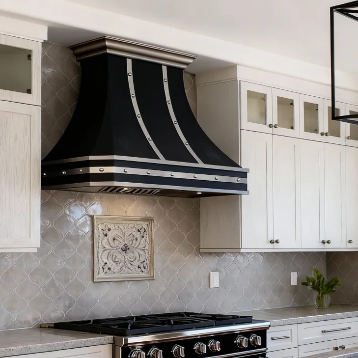 Luxury Stainless Steel Kitchen Range Hood - Wall Mounted, Smooth Finish ...