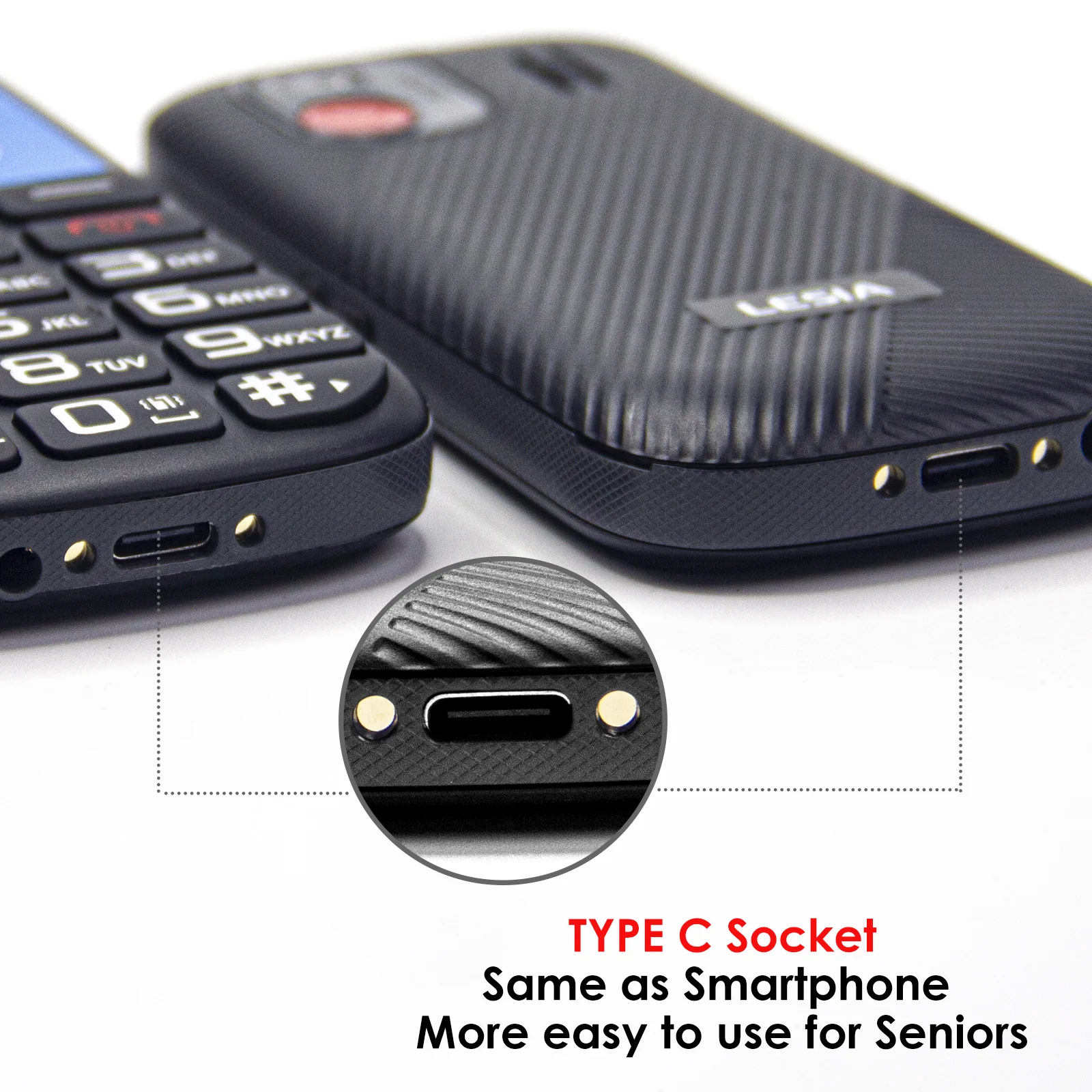 Cheap OEM 4G Feature Phone LESIA EZ1 for Elderly with SOS