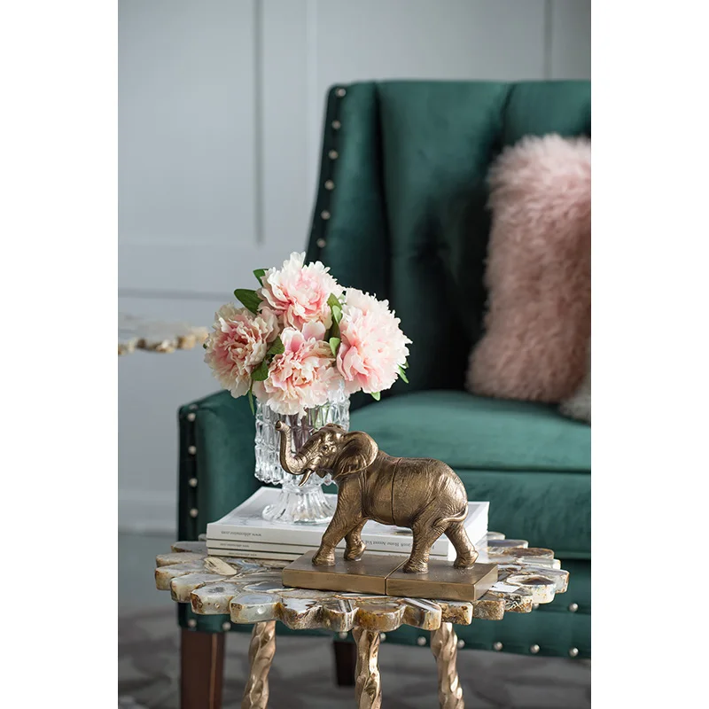 Premium Quality Pair Of Gold Elephant Bookends Each Duchess Bookend ...