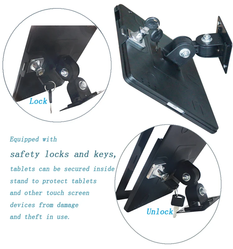 Antitheft Security Lock Tablet Swivel Bracket Holder Universal Wall ...