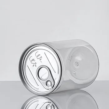 Hot Sale Pet Plastic Can Lid 360 Aluminum Lid Easy Open Can Plastic Transparent Easy Open Cans ...