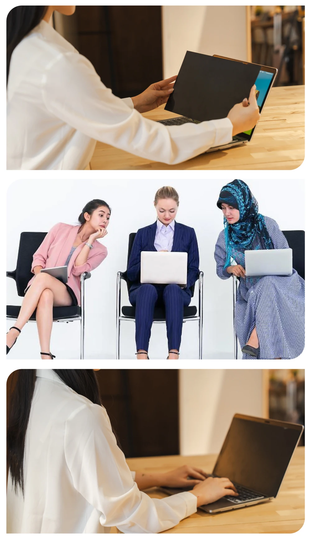 Laptop Privacy Screen Filter Widescreen Anti Blue Light Anti Scratch ...