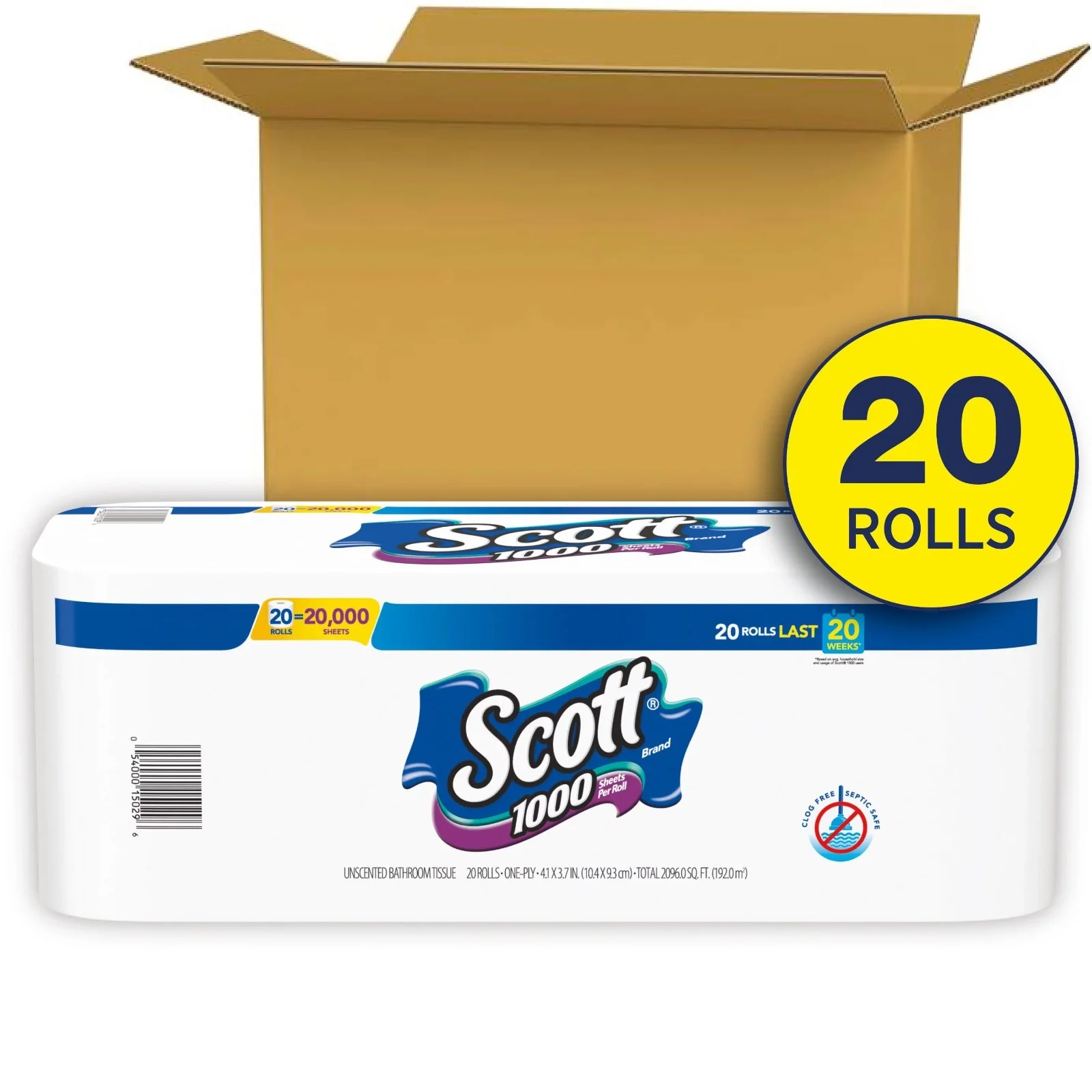 Scott 1,000 Sheets Per Roll Toilet Paper,20 Rolls - Buy Best Toilet ...