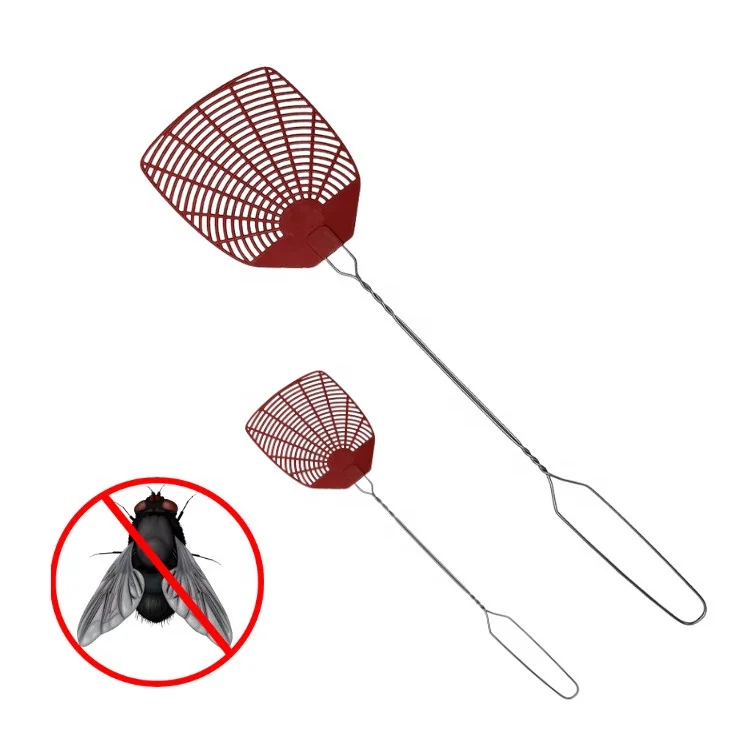 Fly Swatter with Extra Long Metal Wire Handle - Safe & Efficient