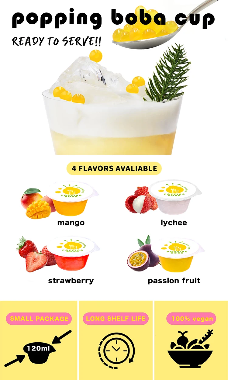 Oem Available Popping Boba With Various Falvors - Buy Popping Boba ...