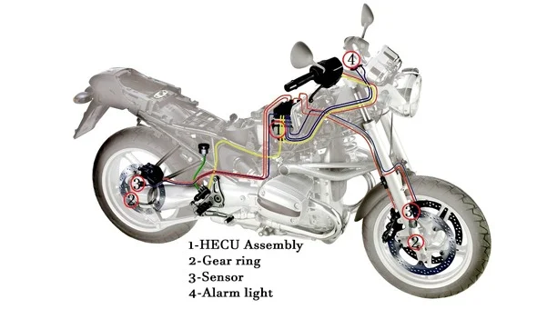 2-Wheeled Motorcycle ABS 10mm Anti-Locked Braking System Pump for All ...