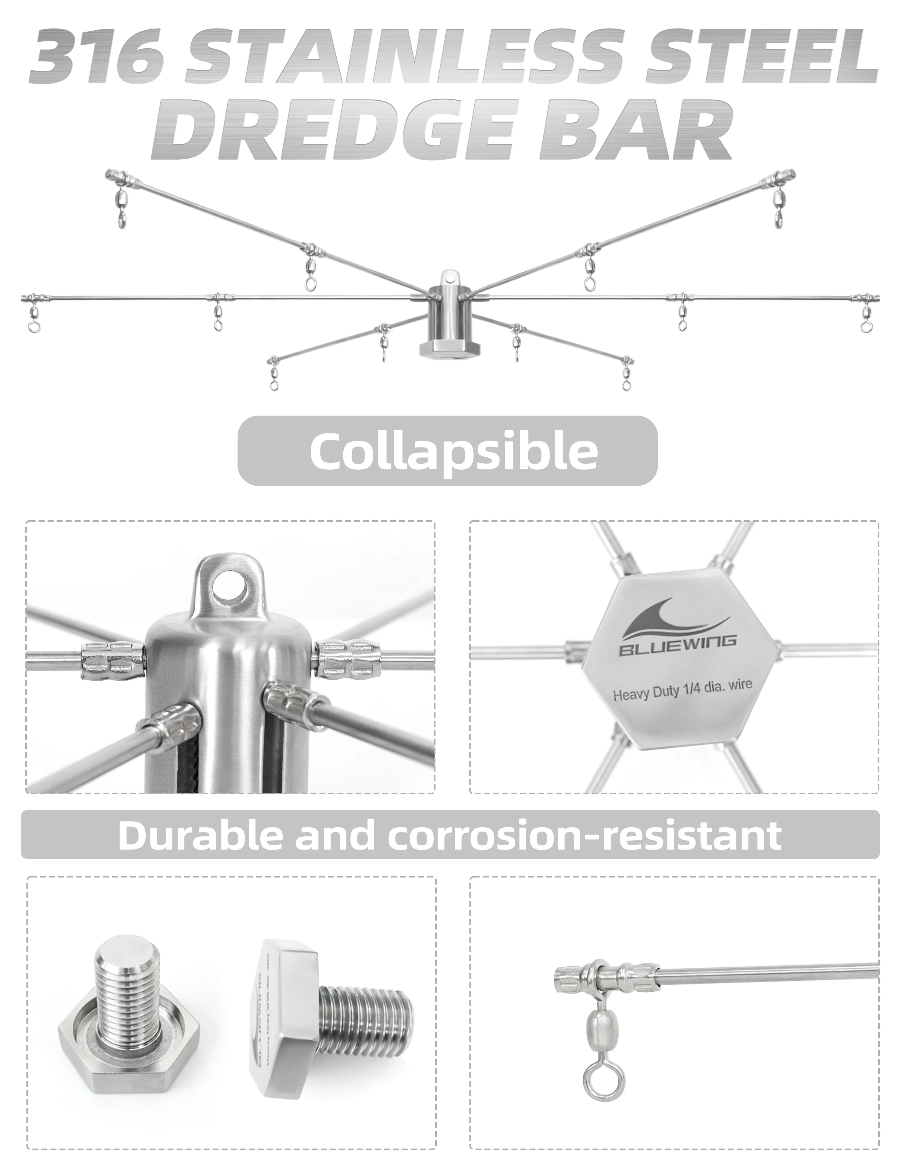 Alibaba.com: Collapsible heavy duty offshore fishing dredge teaser with ...