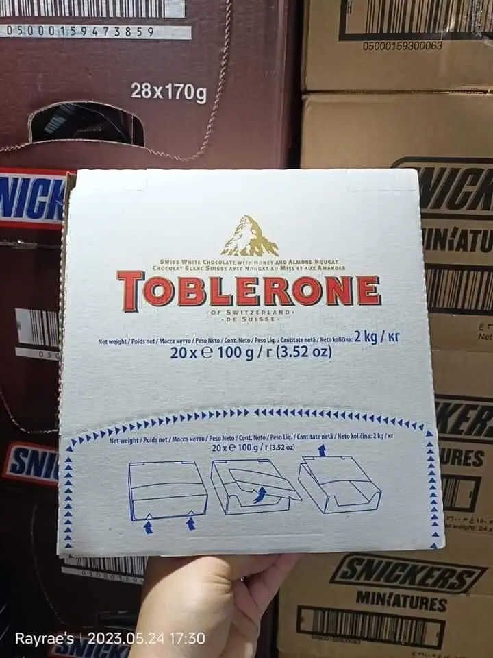 Toblerone Chocolate - Enjoy 20 Bars of Swiss Milk Delight