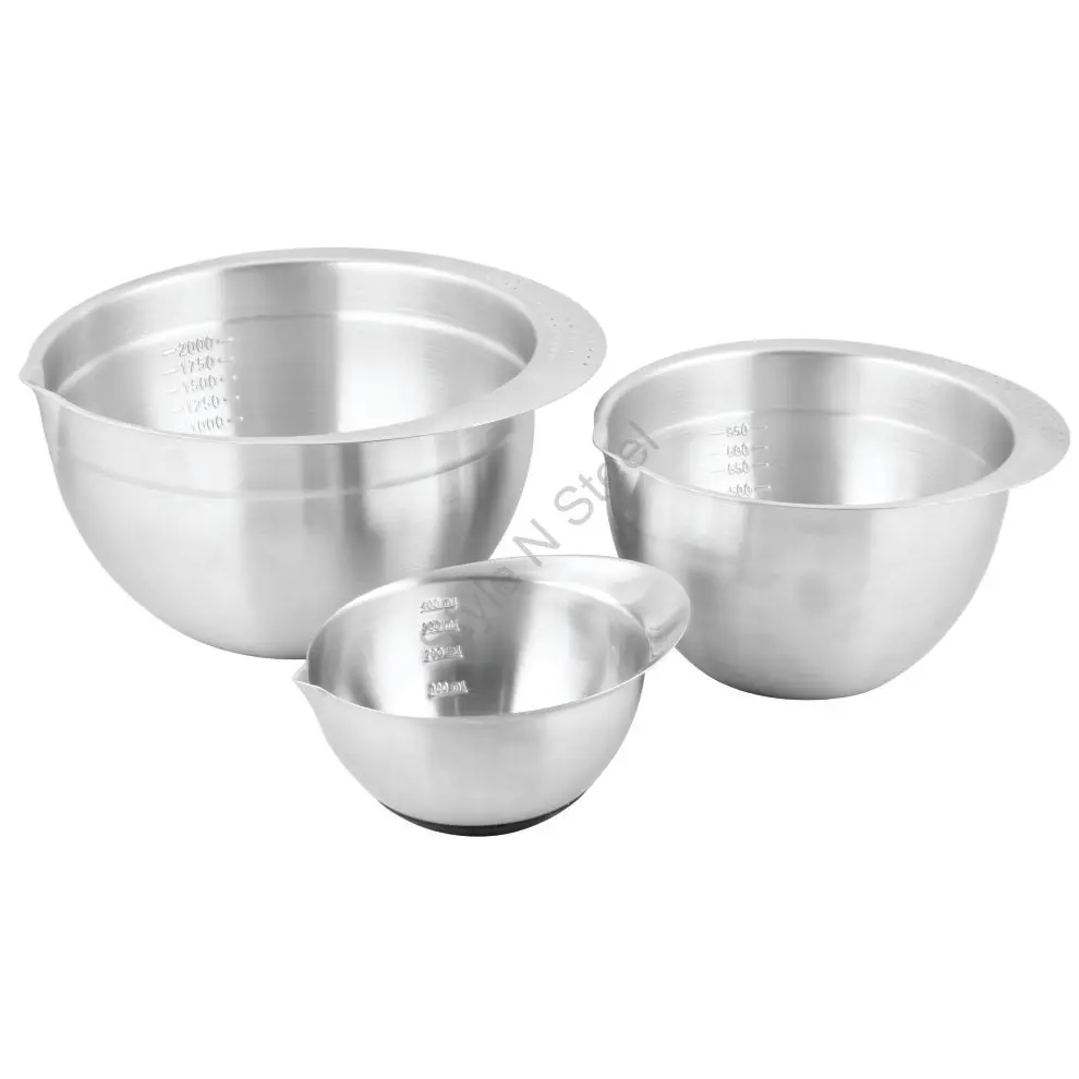 Stainless Steel Measuring Conical Bowl 3 Pcs Set - Buy Stainless Steel ...