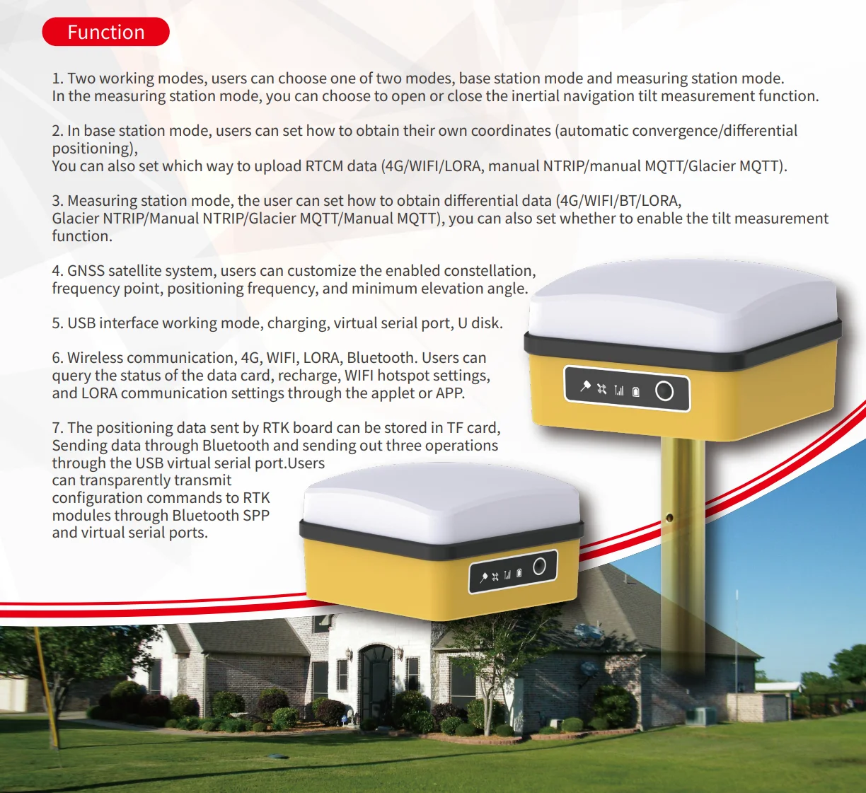 GNSS RTK Dual Frequency Receiver for Land Surveying & GPS Equipment (OEM)