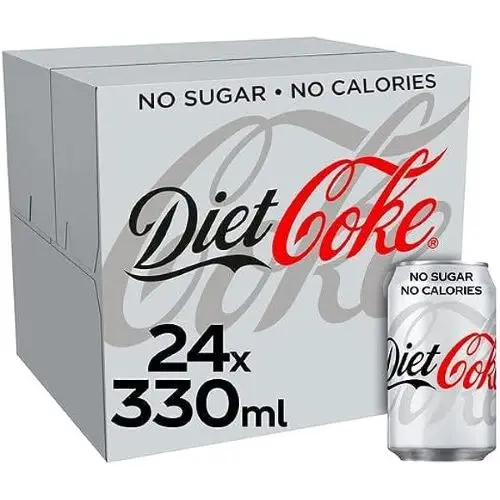 Carbonated Cola Diet Flavored Soft Drink W/ Sugar & Sweeteners 330ml ...
