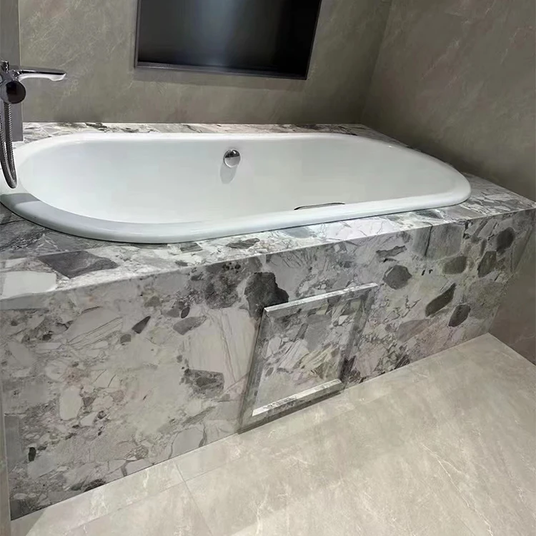 Natural Polished Breccia Alba Marble Slabs - Buy Polished Breccia Alba ...