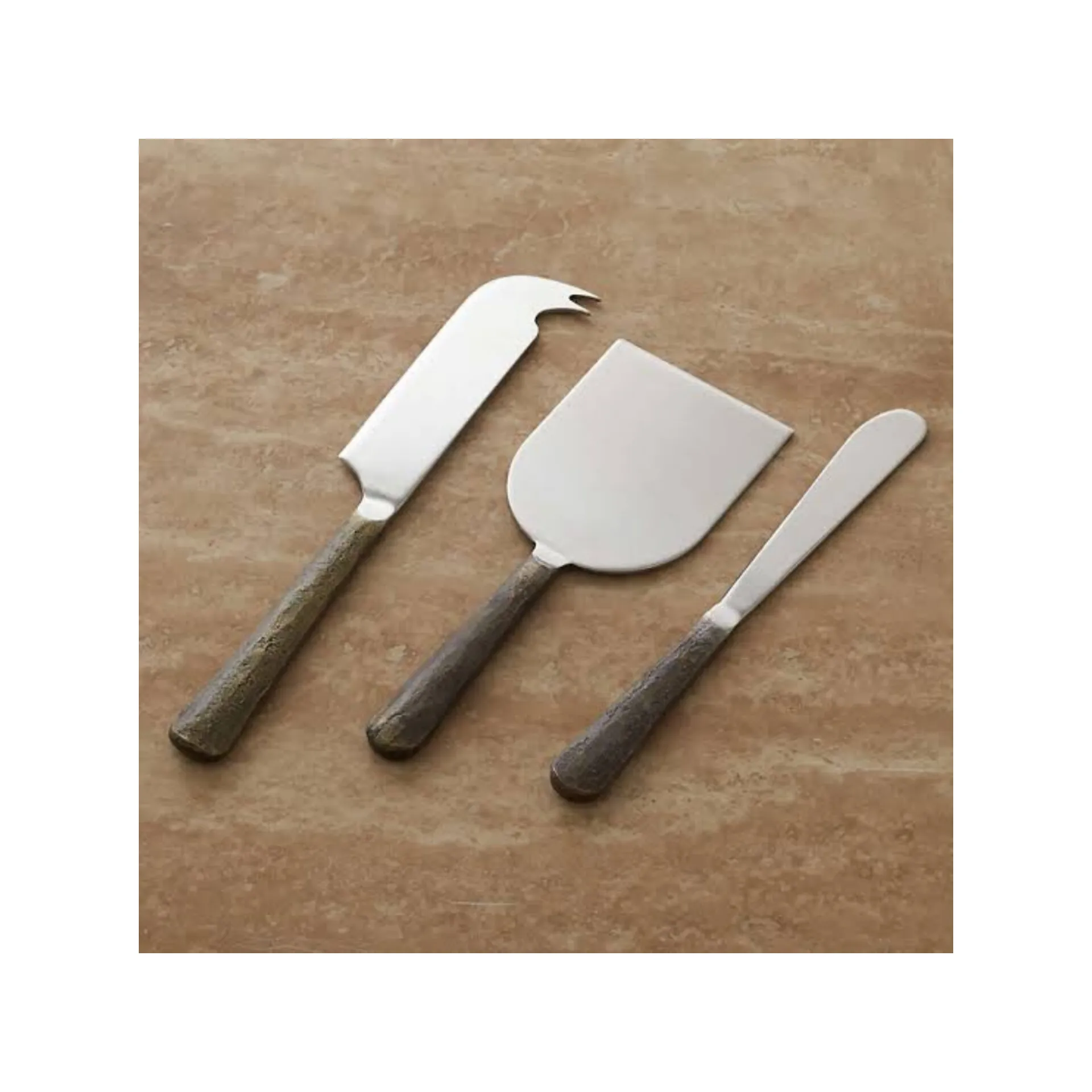 Stylish Steel Cheese Knife Set Acrylic High Quality Rose Gold Cheese ...