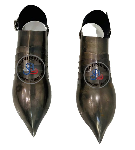 Medieval Gothic Steel Knight Armor Shoes Cosplay Halloween Wearable ...