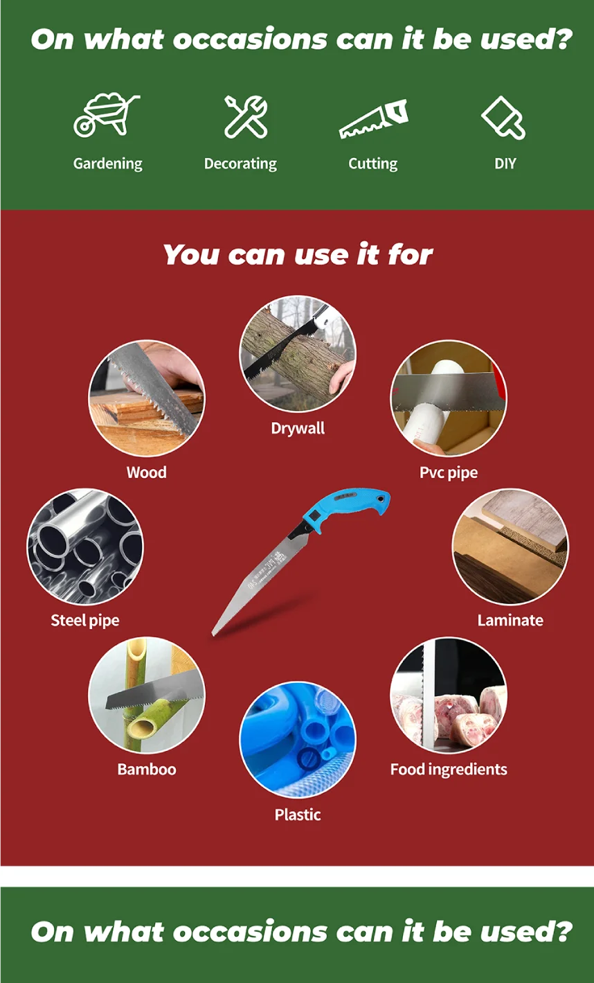 Taiwan Pruning Hand Saw (240mm/p2.0mm) Featuring Rip-cut Saw Perfect To ...