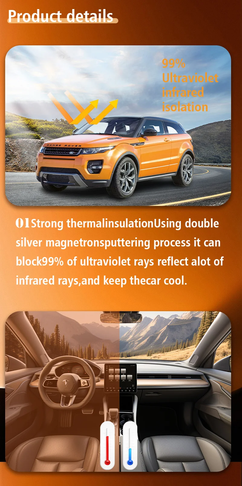 Smartcool Glue Film - 1%VLT Ultra Black Auto Window Film