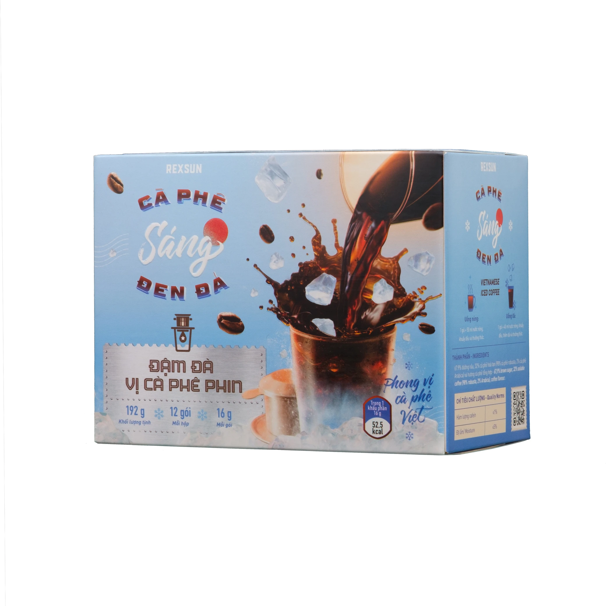 Intense And Bold Instant Coffee Mix Sang Den Da 16g X 12 Sachets/box ...