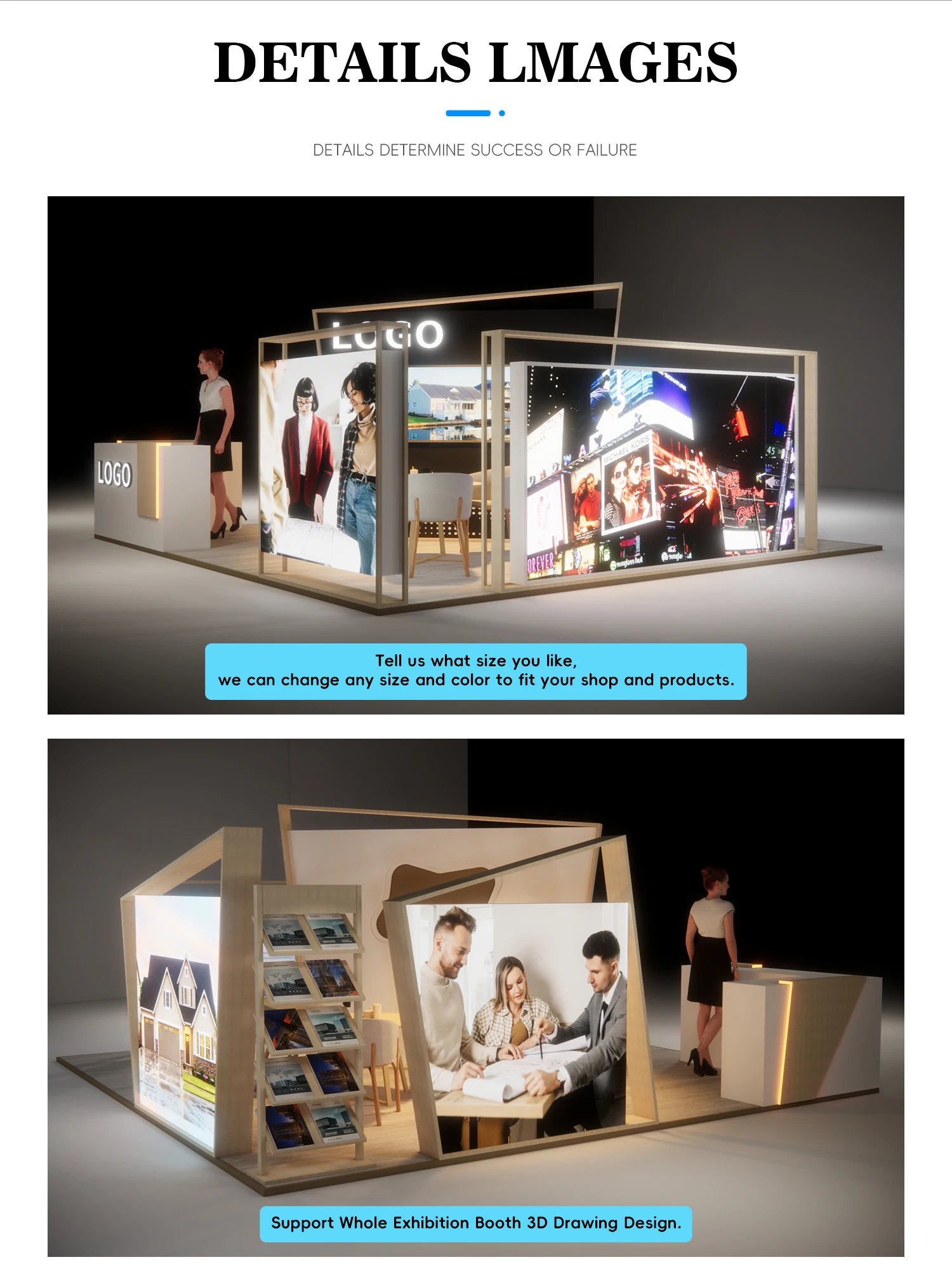 Modern Exhibition Booth Design Acrylic Display Shelves Camera Showcase ...