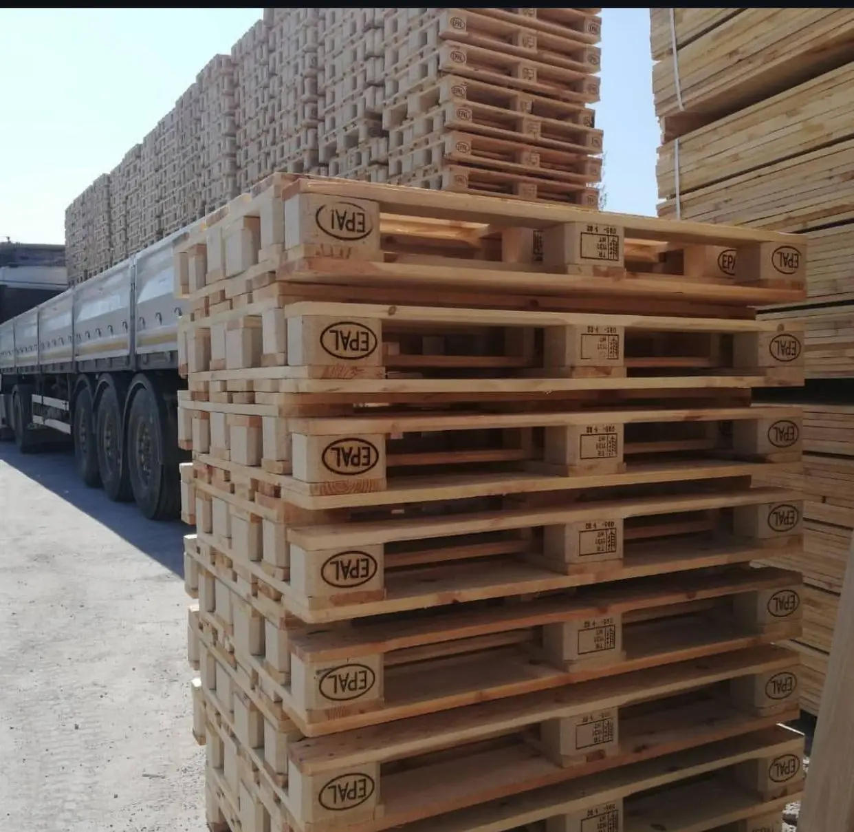 ISPM 15 Certified New EPAL Euro Pallets 800mm X 1200mm Industrial Wood ...