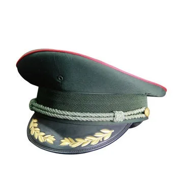 Embroidered Visor Captain Cap For Uniform White Uniform Officer Peak ...