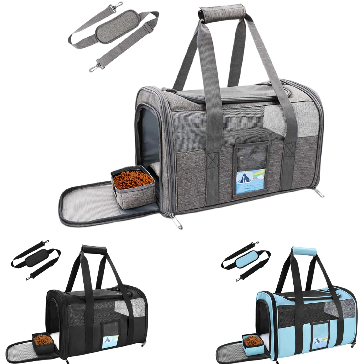 Transparent Puppy Carrying Mesh Shoulder Pet Bags Portable/ Foldable ...