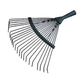 Made In India 22 Flexible Round Steel Tines Lawn Rake With Plastic Hand ...