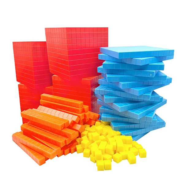 PLOMA 184-Piece Base Ten Math Kit-Plastic Educational Toy for Ages 5-13 ...