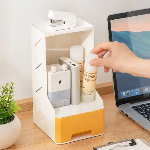 Detachable Four-compartment Plug-in Drawer Pen Holder Stationery ...