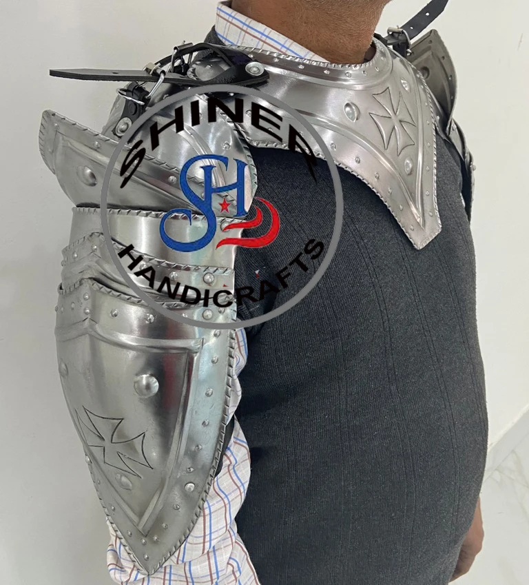 Medieval Pauldrons Shoulder & Armor Gorget Cosplay Knight Warrior ...