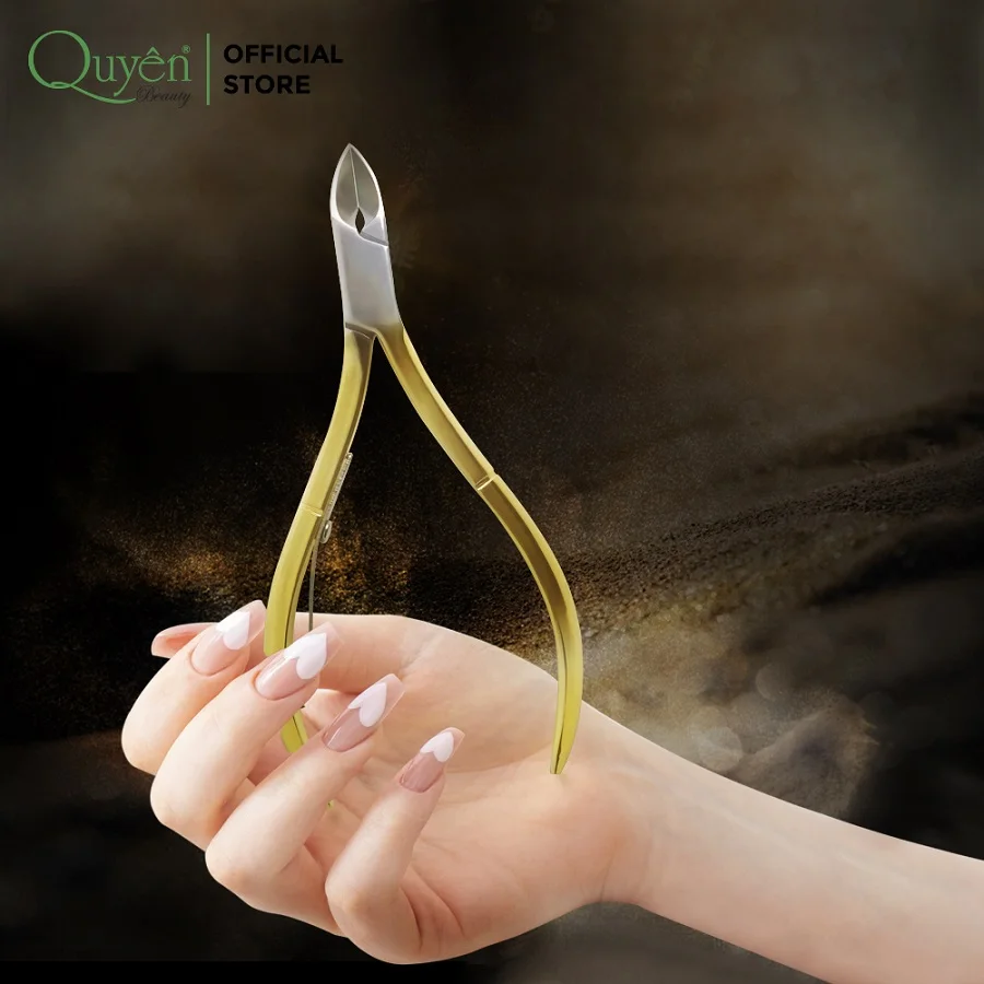 Quyen Beauty Qm-20 Nail Nipper Gold Plated Steel Daily Nail Care Tools ...