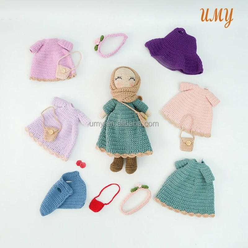 Baby Knitted Islamic Crochet Dolls - Hijab Amigurumi Toys for Kids ...