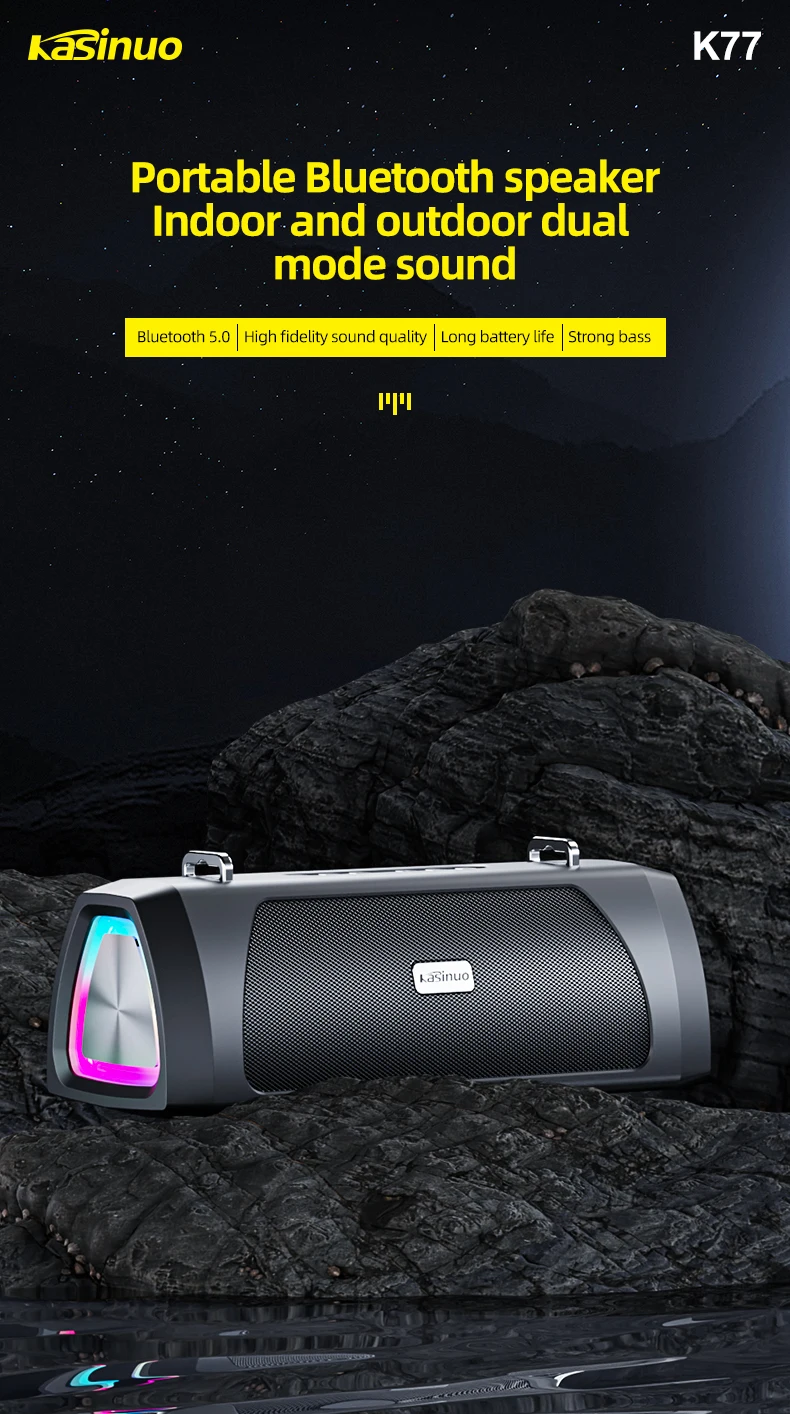 OEM Logo K77 Outdoor BT Speaker Heavy Bass Sound Wireless Handsfree ...