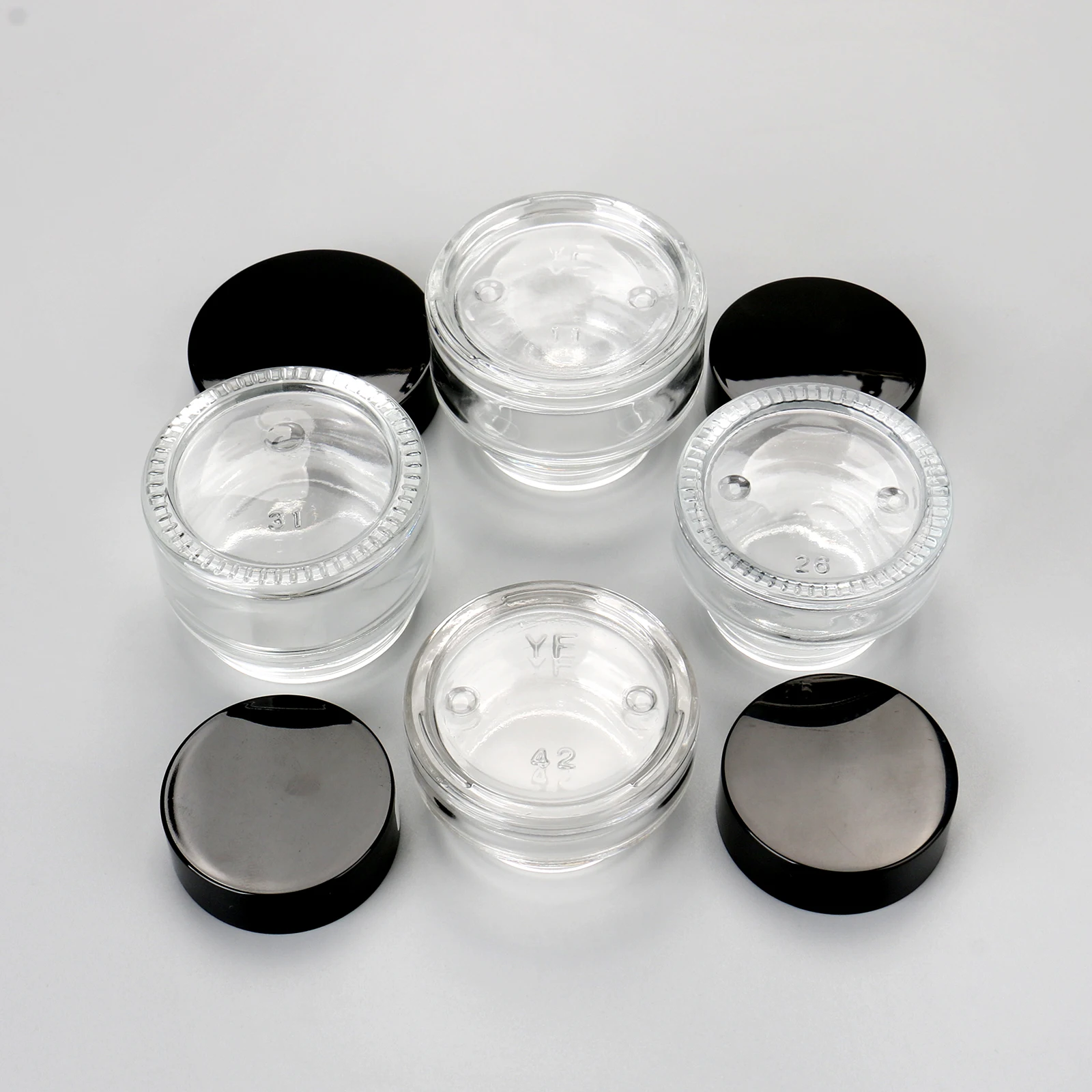 Transparent Inclined Shoulder Container 15g 30g Empty Slanted Shoulder ...