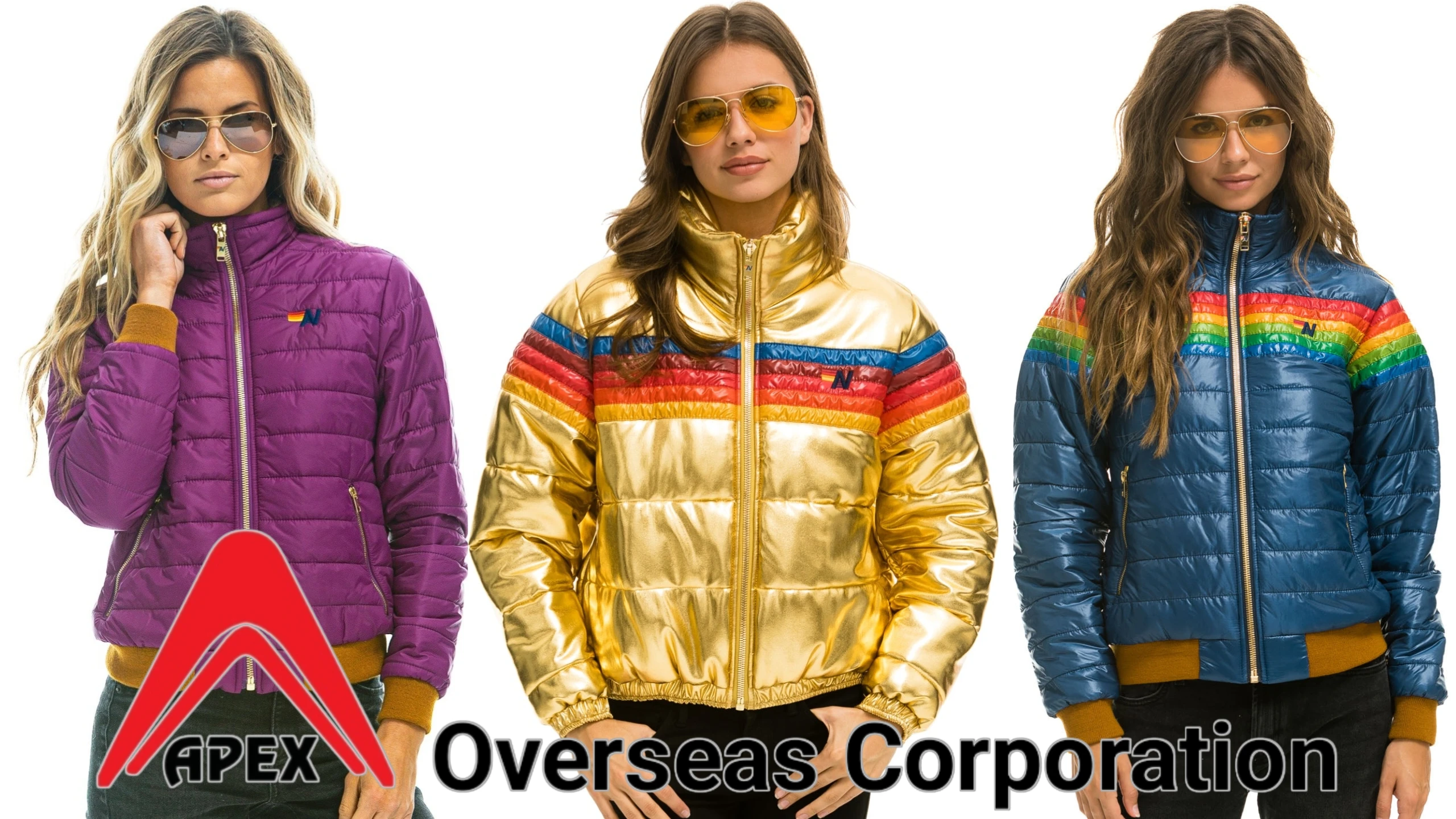 Custom Designs 2022 Winter Women's Zipper Puffer Down Jacket Street ...