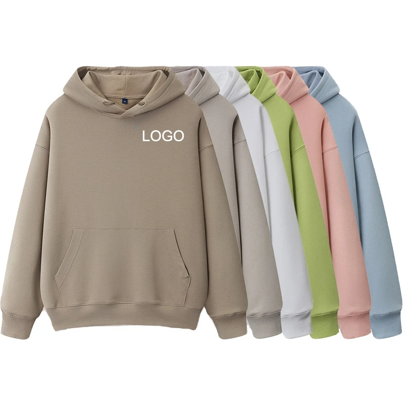 Wholesale High Quality Blank Boxy Fit Hoodie Custom Men Clothing Logo ...