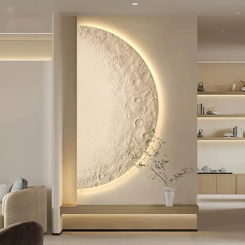 Backlight Moon Wall Painting Decor,Illuminated Semi-circle Wall ...