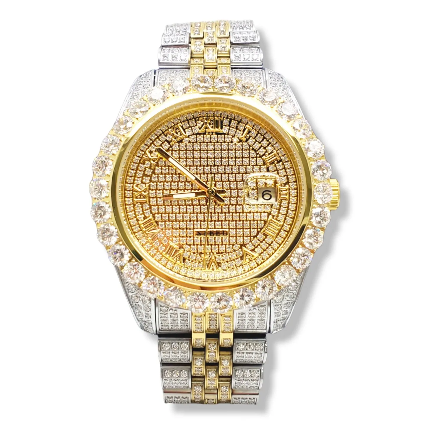 Luxury Customize Iced Out Vvs Moissanite Diamond Watch Hip Hop ...