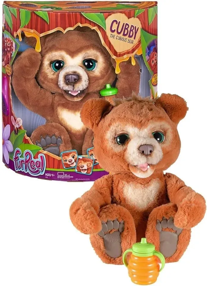 Cubby the Curious Bear - Interactive Plush Toy for Ages 4 & Up
