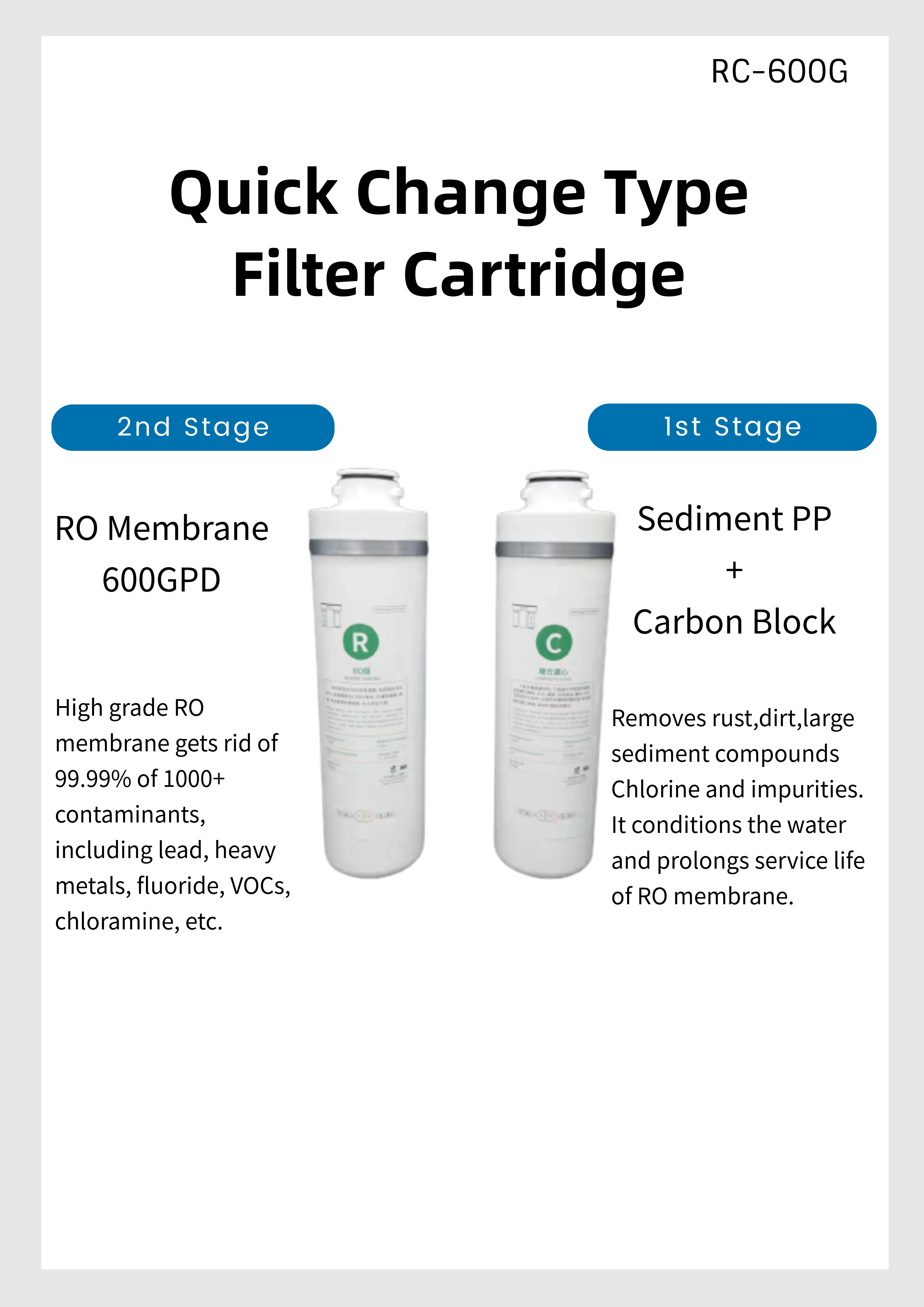 Direct Flow RO System - 600 GPD under Sink Water Purification
