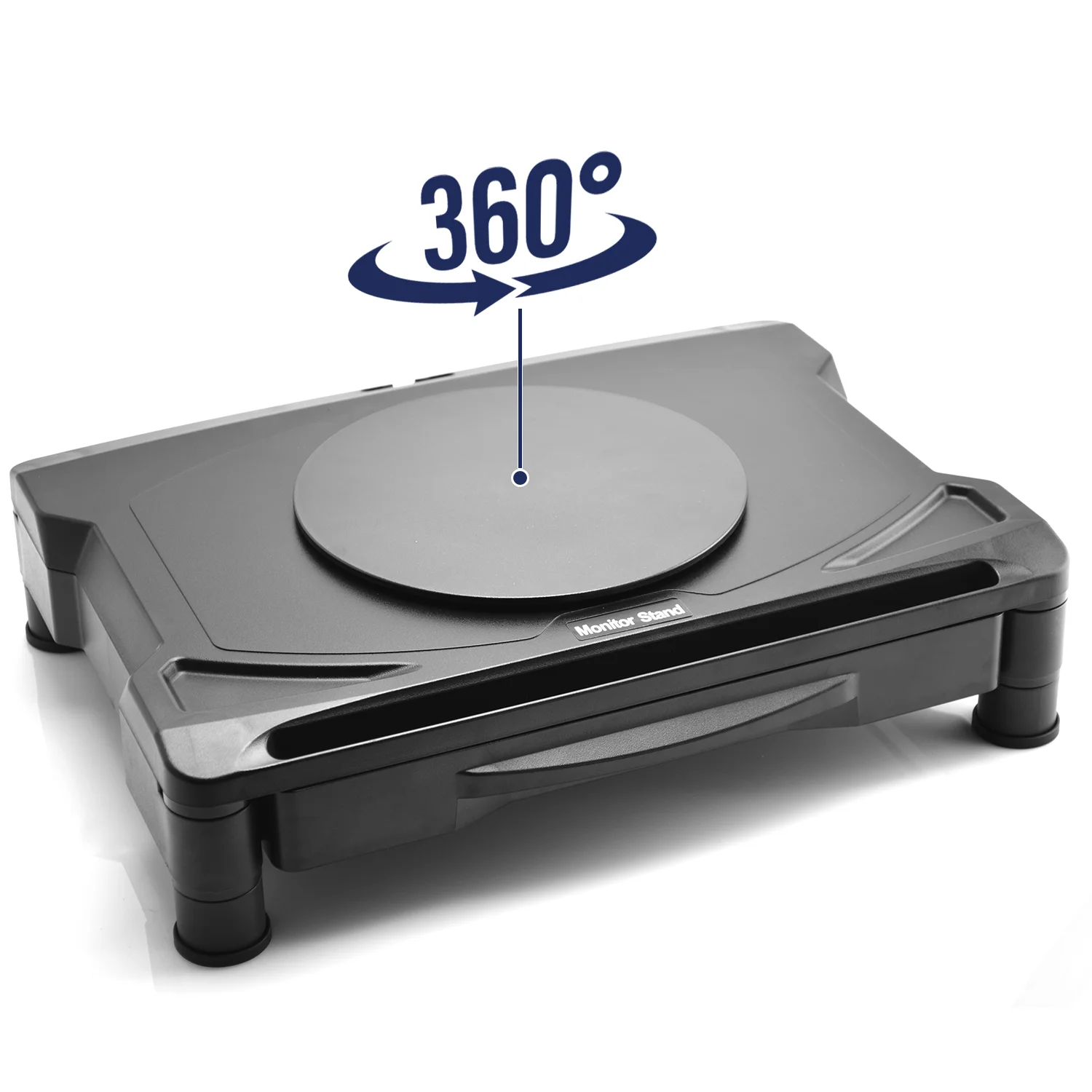 360 Rotating Computer Monitor Stand Riser With Storage Drawer - Buy ...