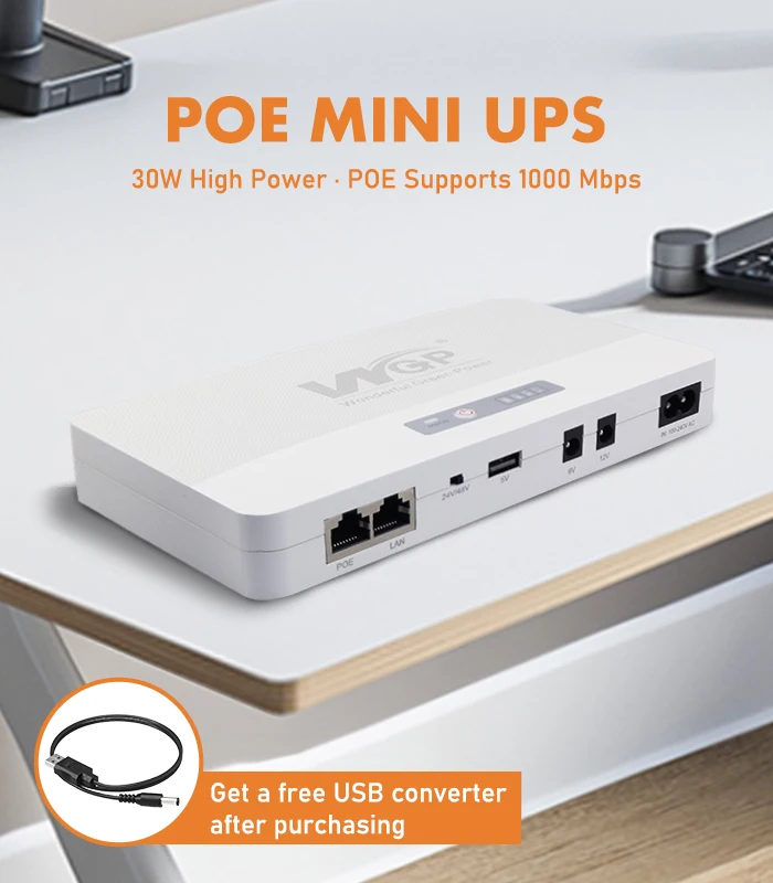 Mini Ups Usb 5v Dc 9v 12v Poe 24v 48v Multi-output For Wifi Router Cctv ...
