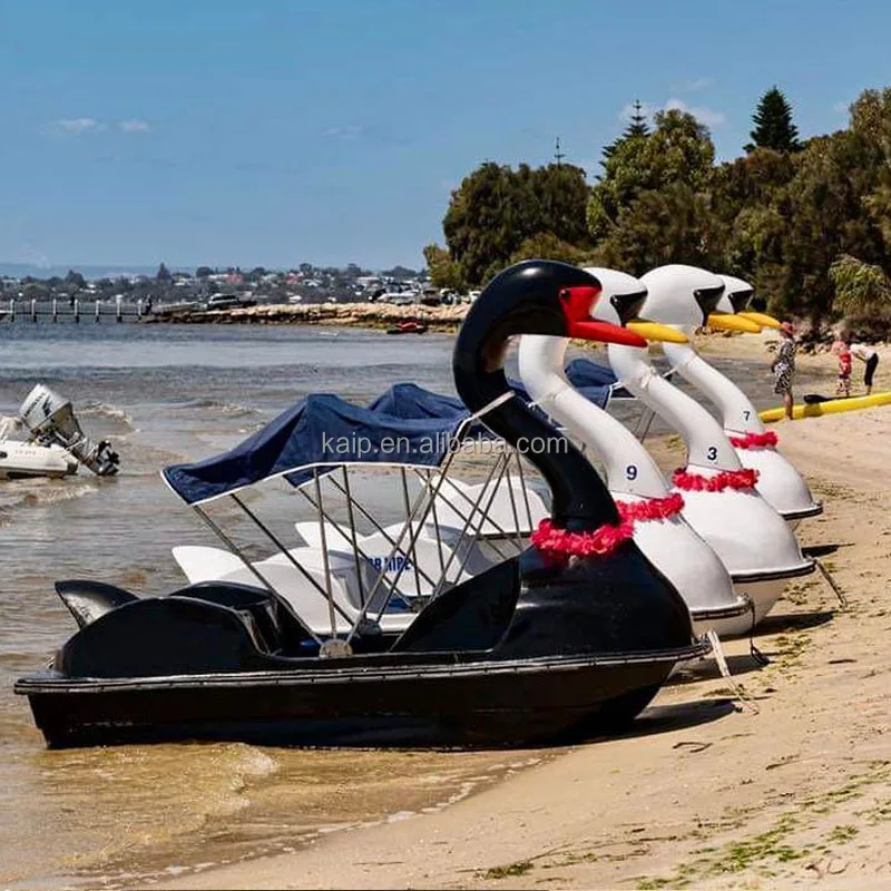 Customizable Multi-Colored Swan Pedal Boat for Two