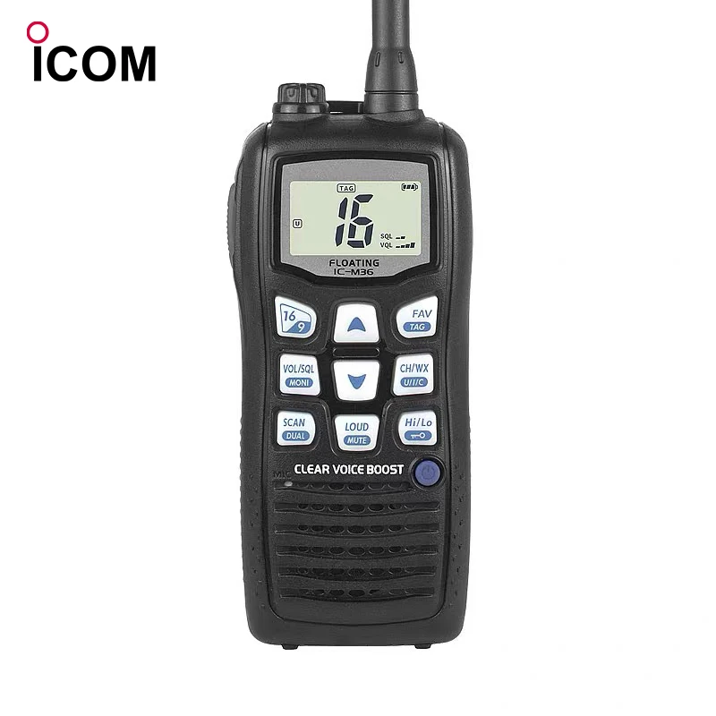 Ic-m36 6w 10-kilometer Very High Frequency Marine Transceiver Walkie ...