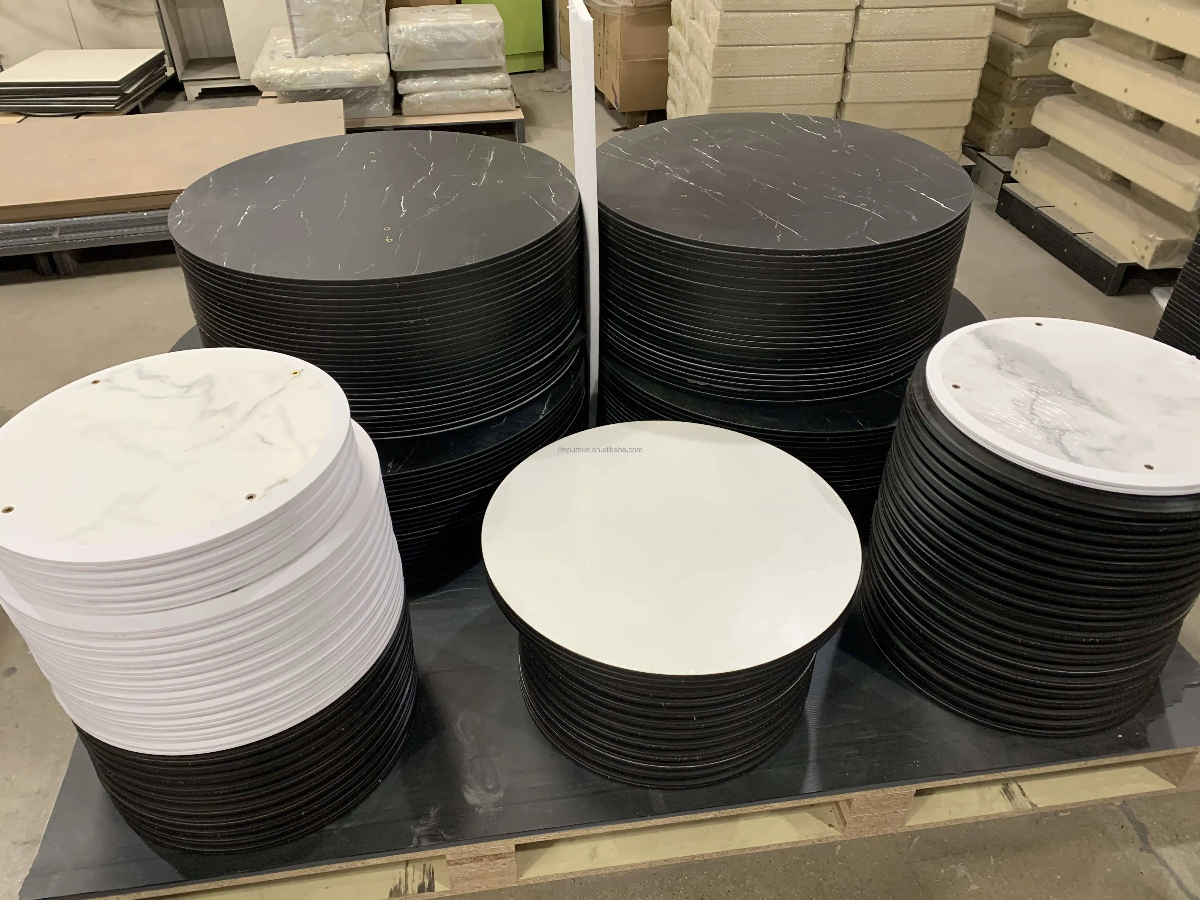 Custom Modern Calacatta White Marble Color Hpl Laminate Restaurant Cafe ...