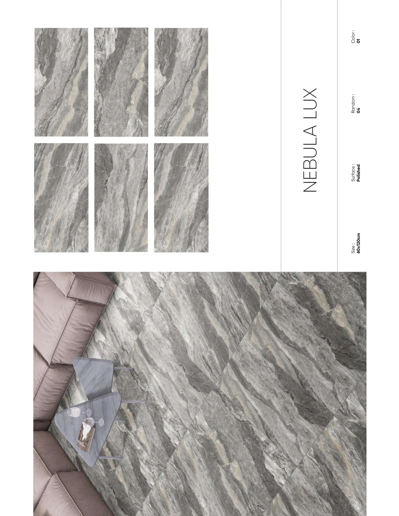Italian Design Nebula Lux Glazed Porcelain Tiles Interior Modern Anti ...