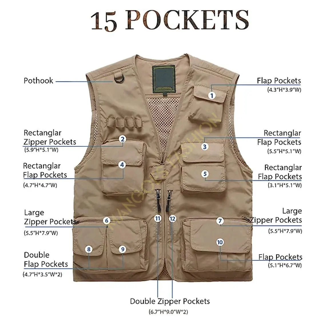 Reflective Vest by Mangoes Fashion - High Visibility Workwear