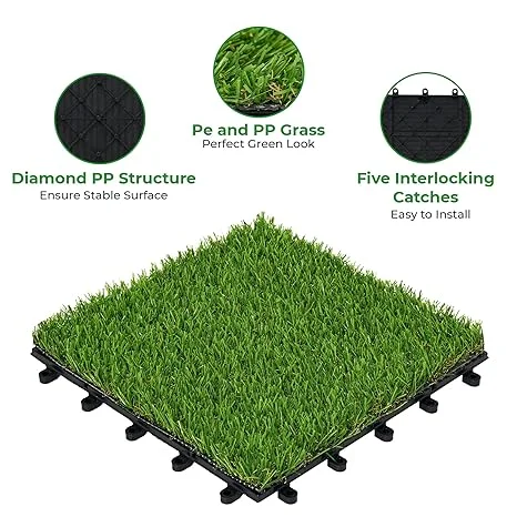 Top Sale Fg-gt6335 Artificial Grass Tiles High Quality Artificial Grass ...