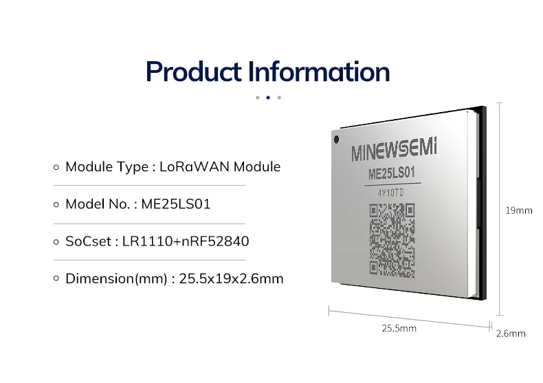 Lr1110+nrf52840 Iot Lorawan Wireless RF Modules BLE GNSS