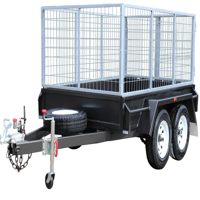 Tandem Axle Box Utility Trailer 900mm Cage Fully Welded Galvanised ...